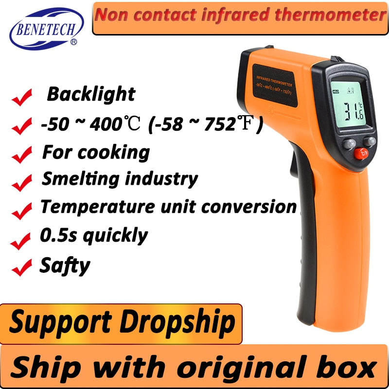 Infrared Thermometer (Not for Human) Temperature Gun Non-Contact Digit ...